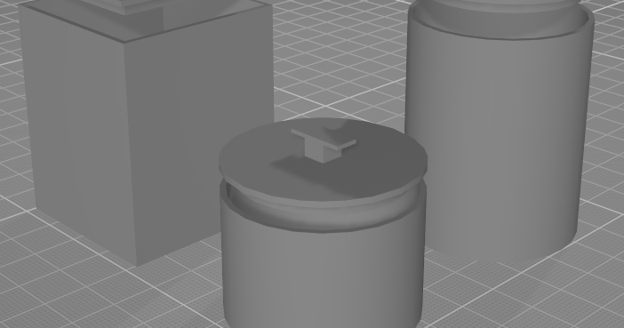 Pots Set [square, cylinder] with lids for tea, coffee etc... by -JKDev- | Download free STL ...