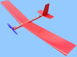 Rubber Band Powered Glider by Dirac Arts | Download free STL model ...