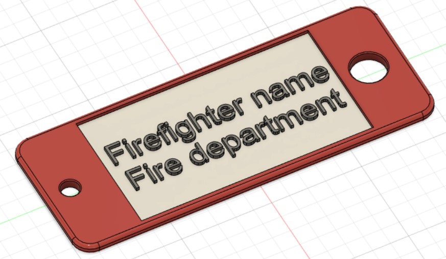 Firefighter name tag von LukaS112 | Kostenloses STL-Modell ...