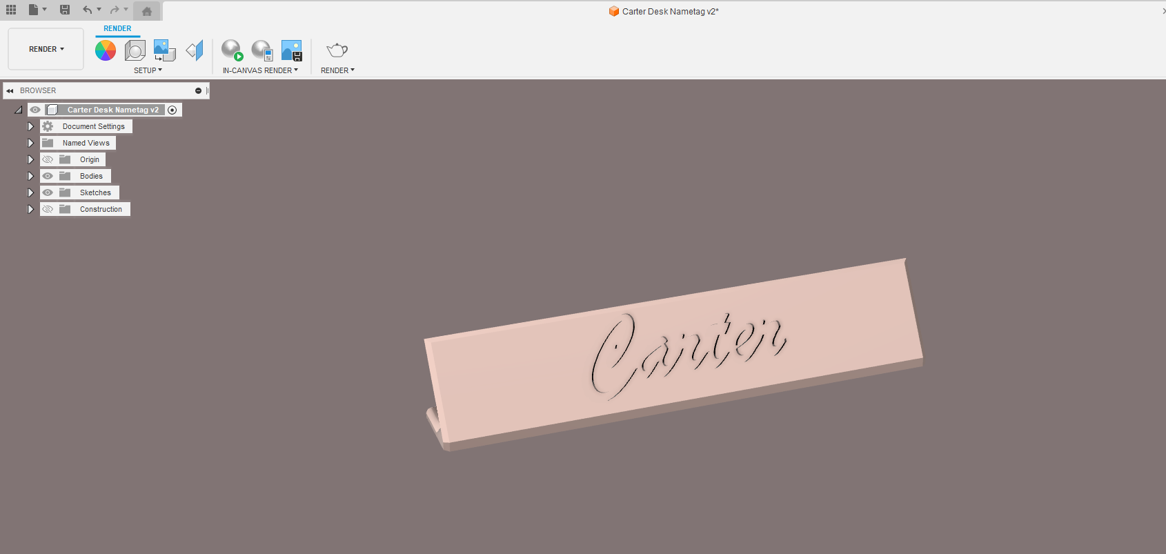 "Carter" Nametag by C.Wyatt | Wyatt Industries | Download free STL ...