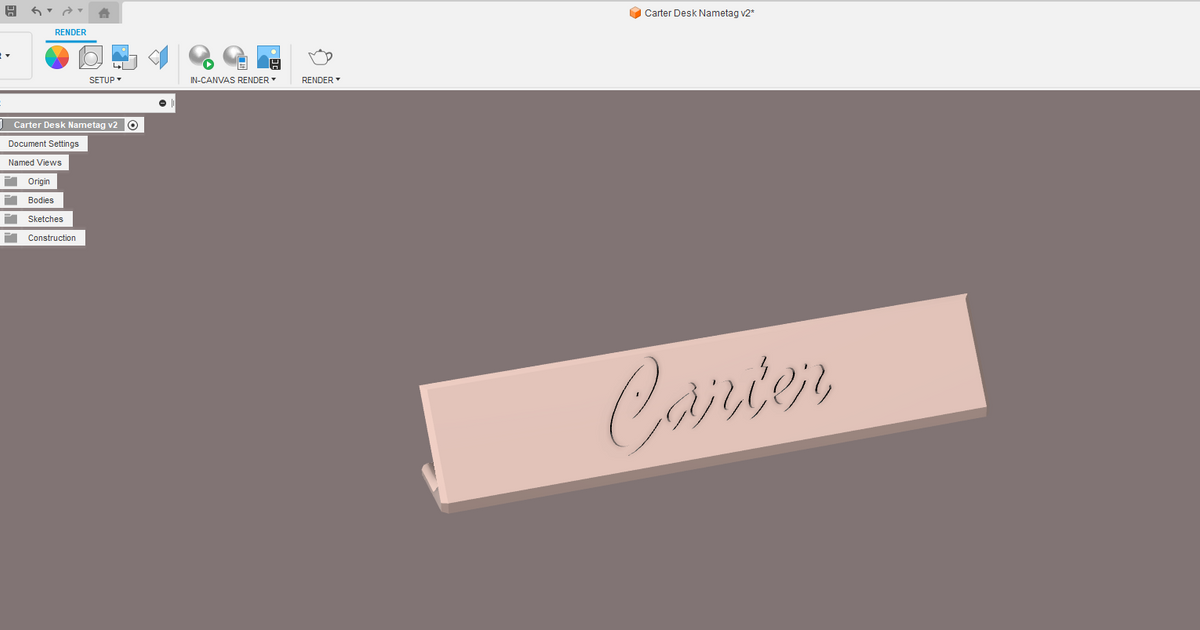 "Carter" Nametag by C.Wyatt | Wyatt Industries | Download free STL ...