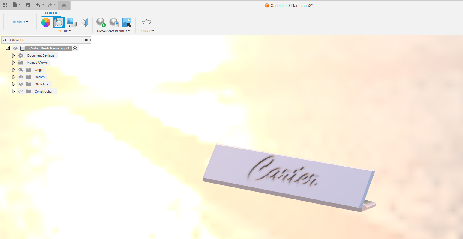 "Carter" Nametag by C.Wyatt | Wyatt Industries | Download free STL ...