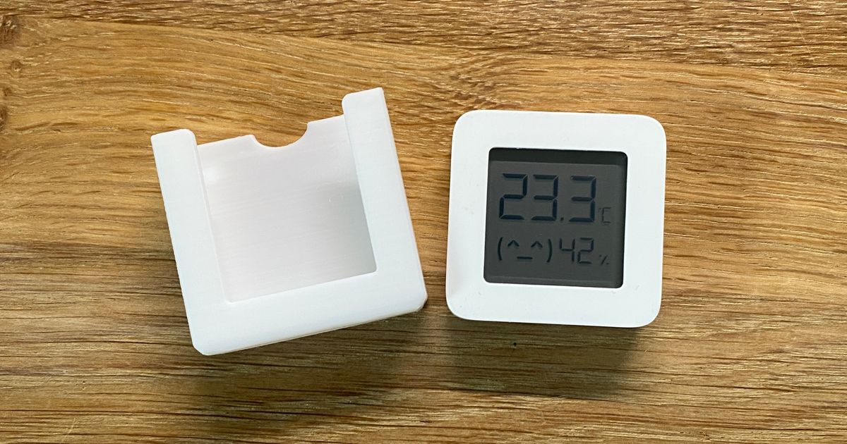 Mi Temperature and Humidity Monitor Holder by 3DLing | Download free ...