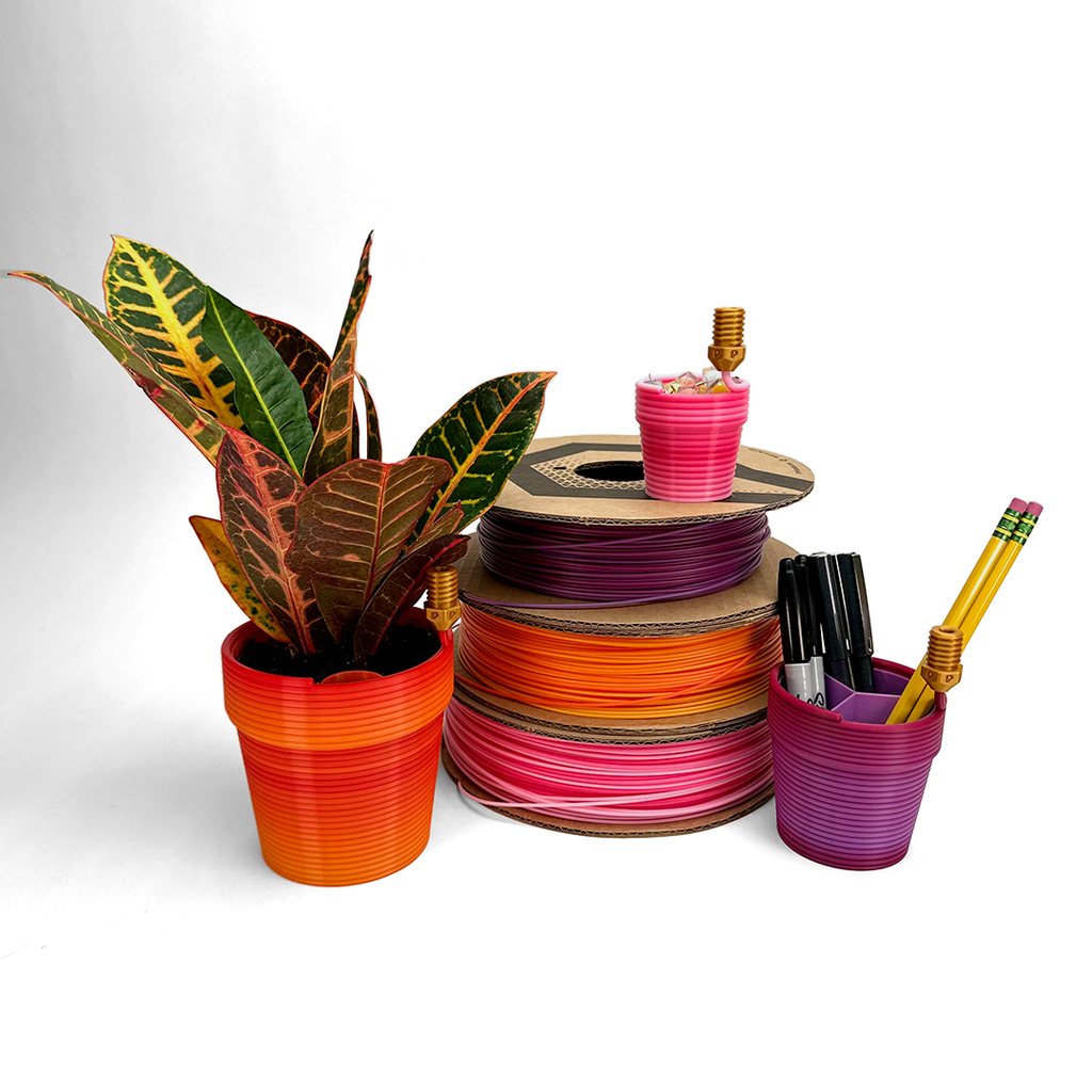 3D Printable Extruded Layer Pot with embellished 3D printing layers by ...
