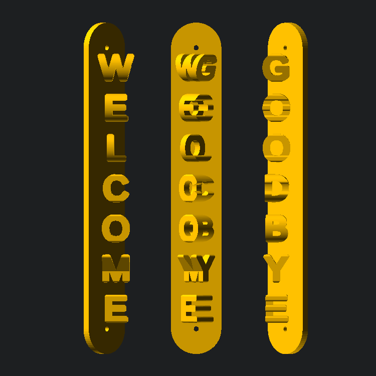Customizable Dual Message Illusion (OpenSCAD) by Xander | Download free ...