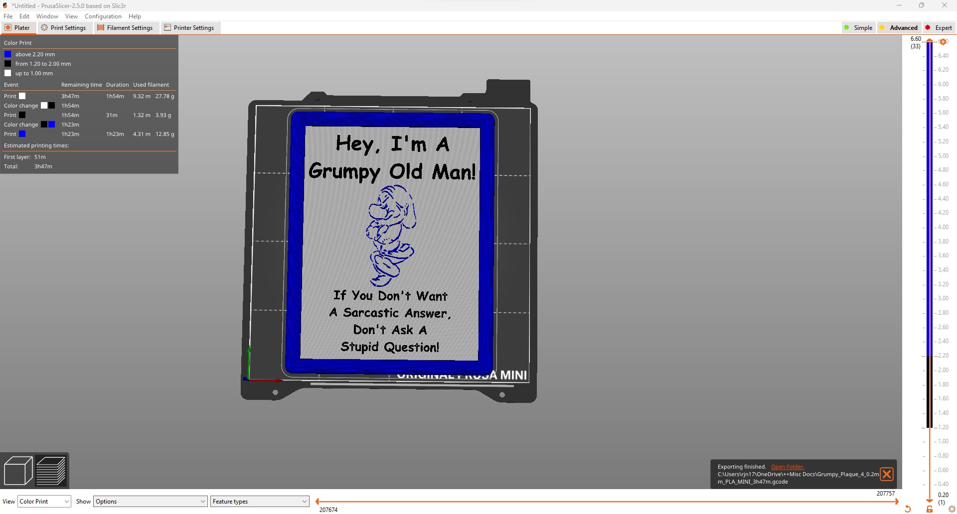 I'm Grumpy Plaque by Rob | Download free STL model | Printables.com