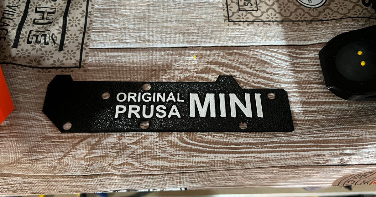 Multicolor Prusa Mini Front Plate Letters by adp97 | Download free STL ...