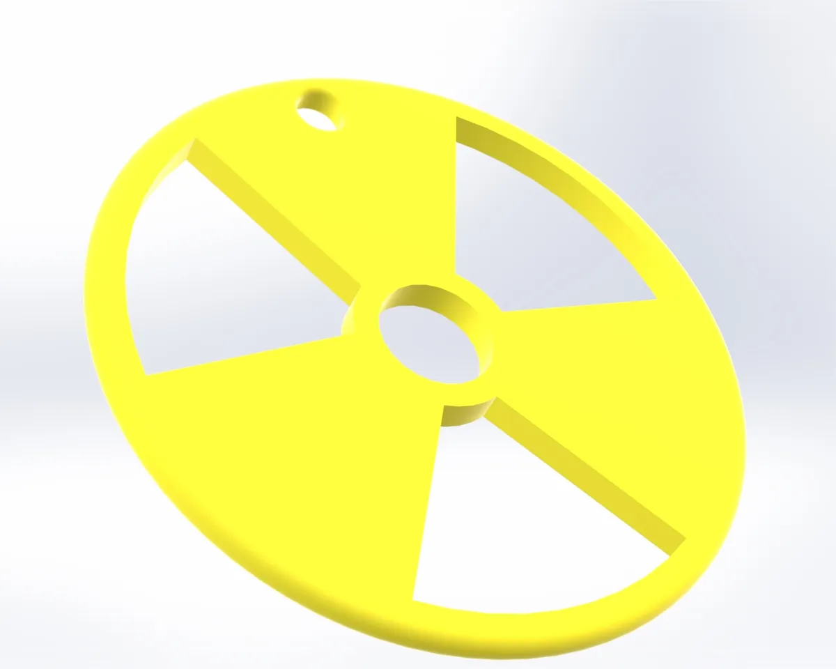 Radioactive Emblem Keychain 40mm by THop3D | Download free STL model ...