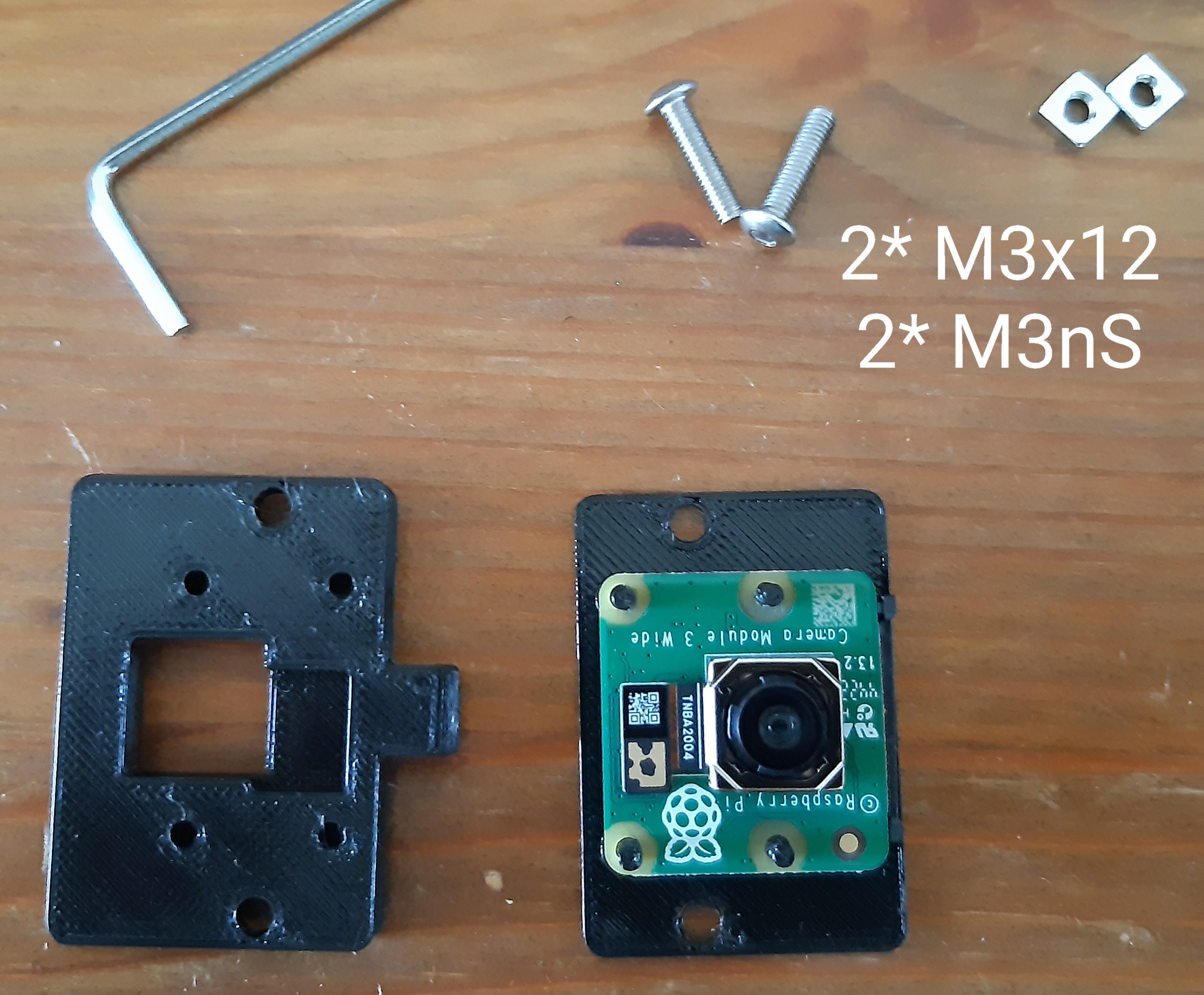 RaspiCam V3 Wide mount case XZ left Prusa i3 MK3S+ or PrusaBox Printer-Box by Robinson ...