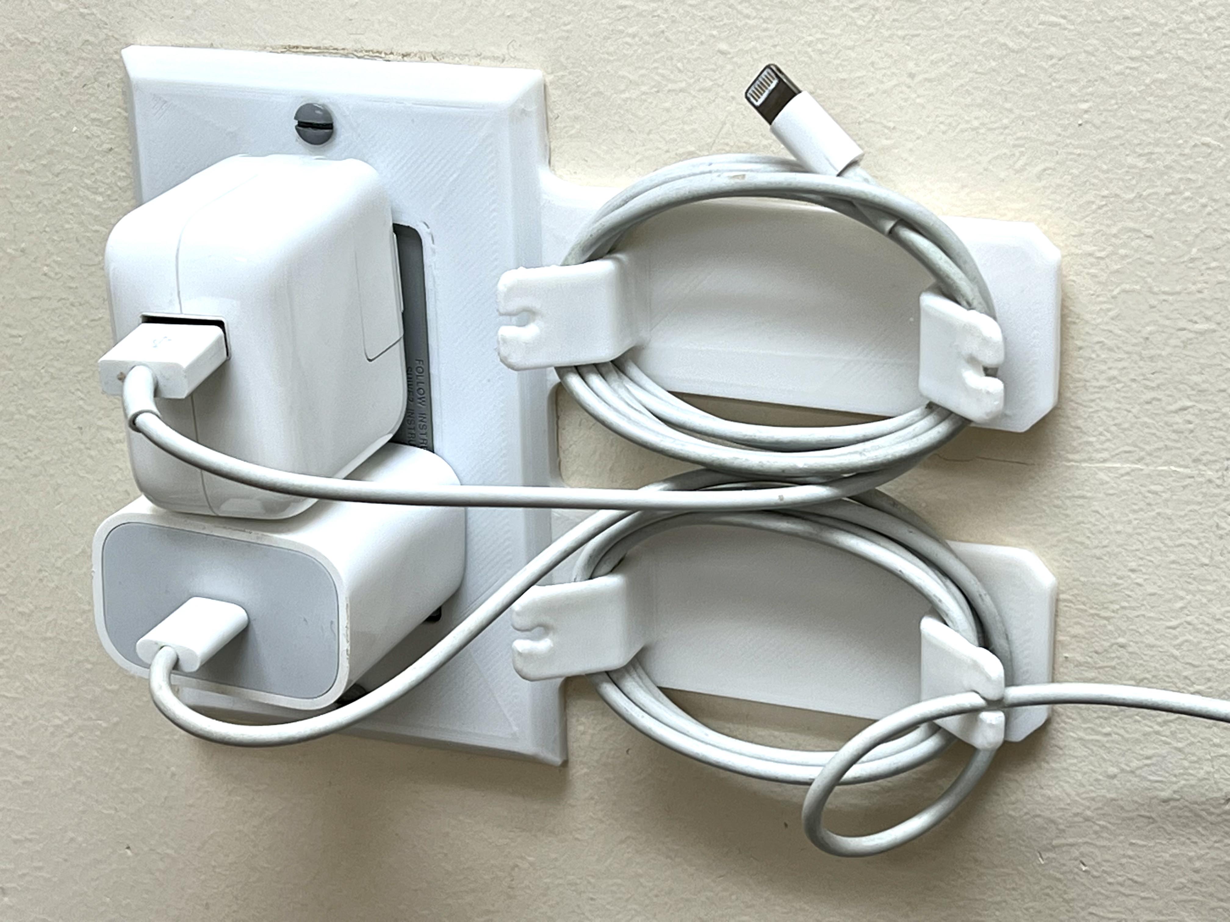 USB Cable Organizer Outlet Cover by Dr Swaster | Download free STL ...