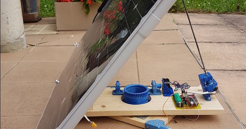 Solar Panel 2 axis Sun Tracker by freedom2000 | Download free STL model ...