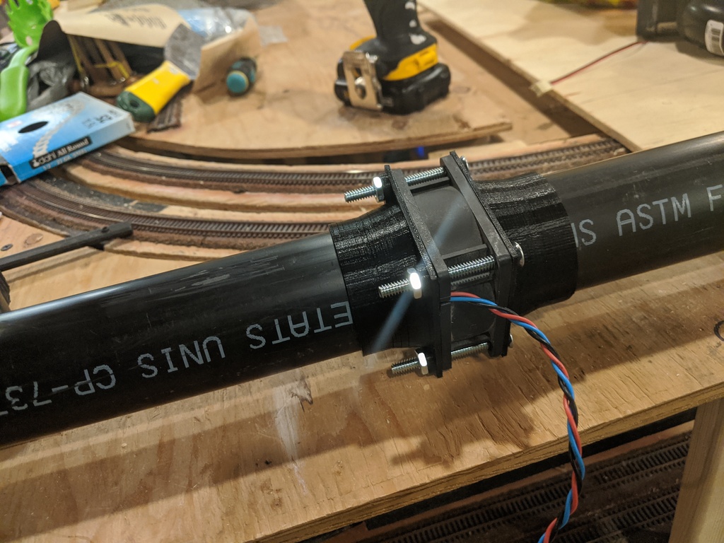 60mm Fan to ABS 1.5 Pipe adapter by pbechard | Download free STL model | Printables.com