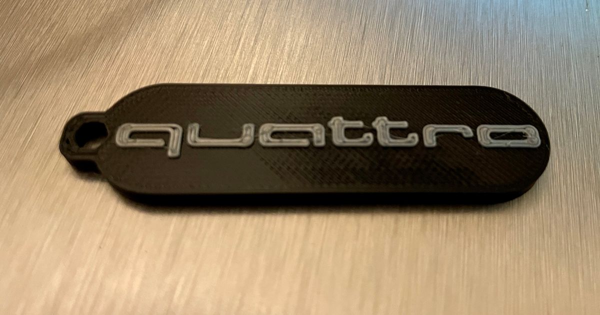 Audi Quattro Schlüsselanhänger Keychain by Chris | Download free STL ...