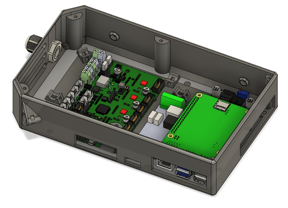 SKR Mini E3V3 - RPI - U2C - LM2596 Mainboard Case by 3dKaos | Download ...