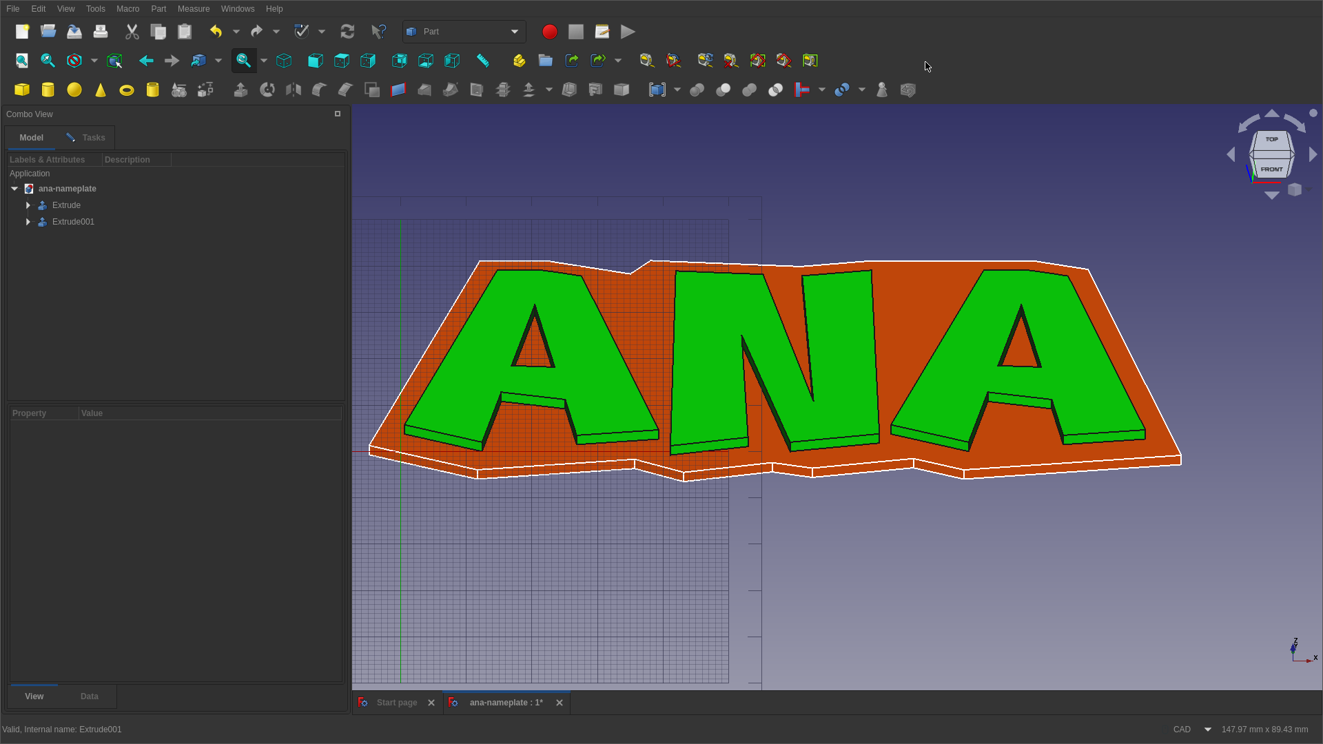 Ana nameplate by freecad_purist | Download free STL model | Printables.com