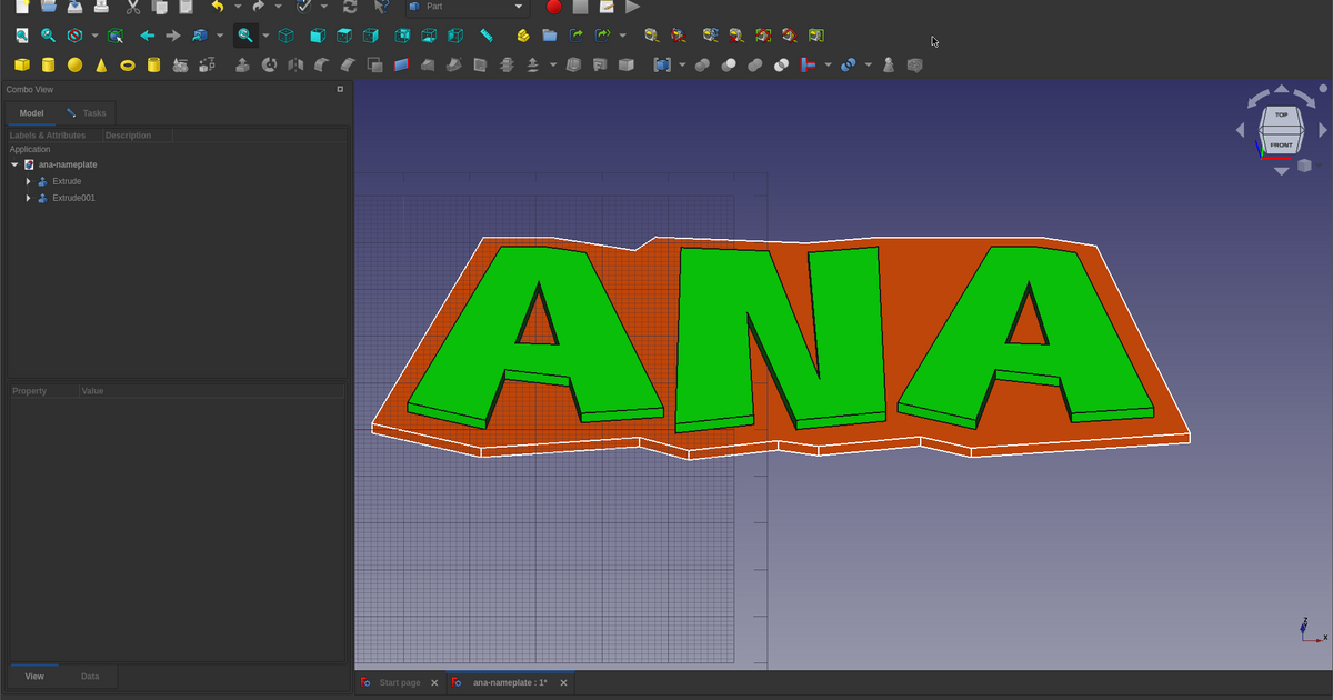 Ana nameplate by freecad_purist | Download free STL model | Printables.com
