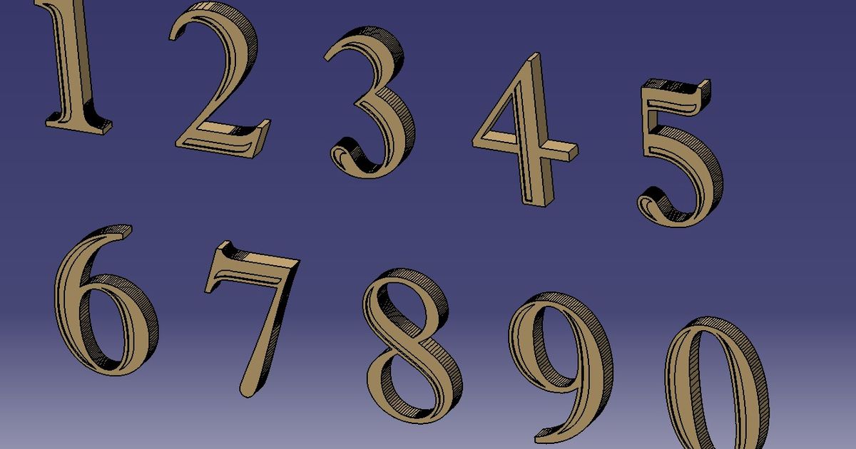 House numbers by Jiri_G | Download free STL model | Printables.com