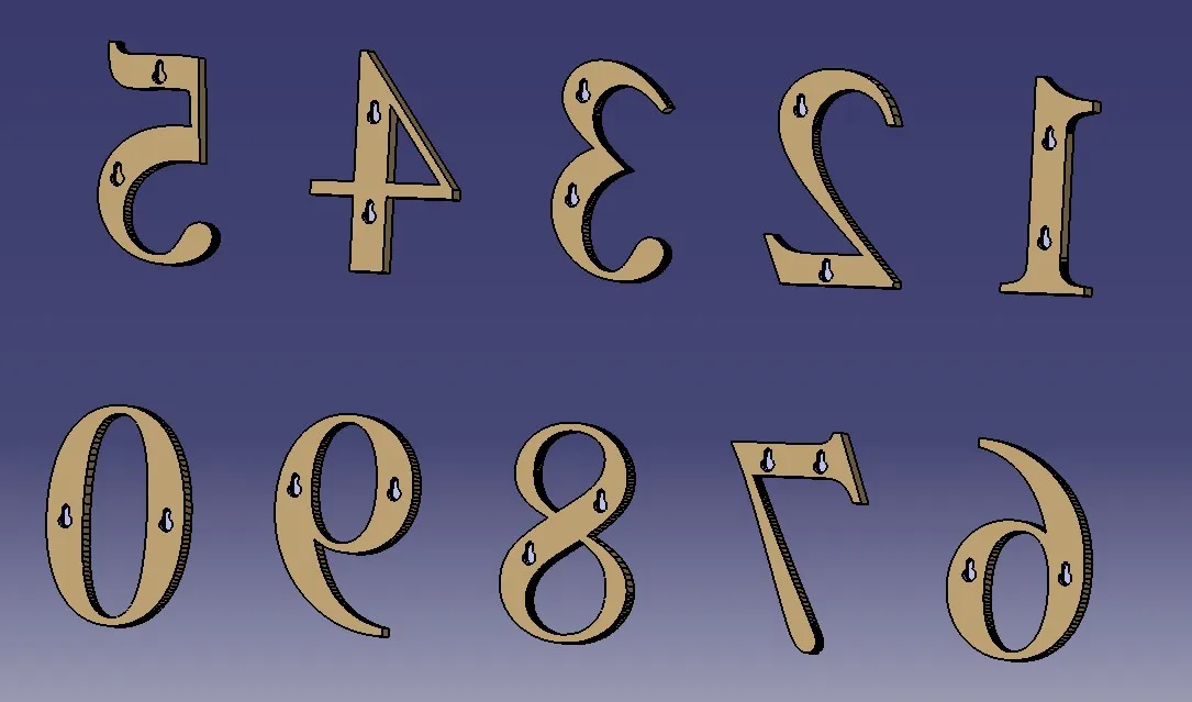 House numbers by Jiri_G | Download free STL model | Printables.com