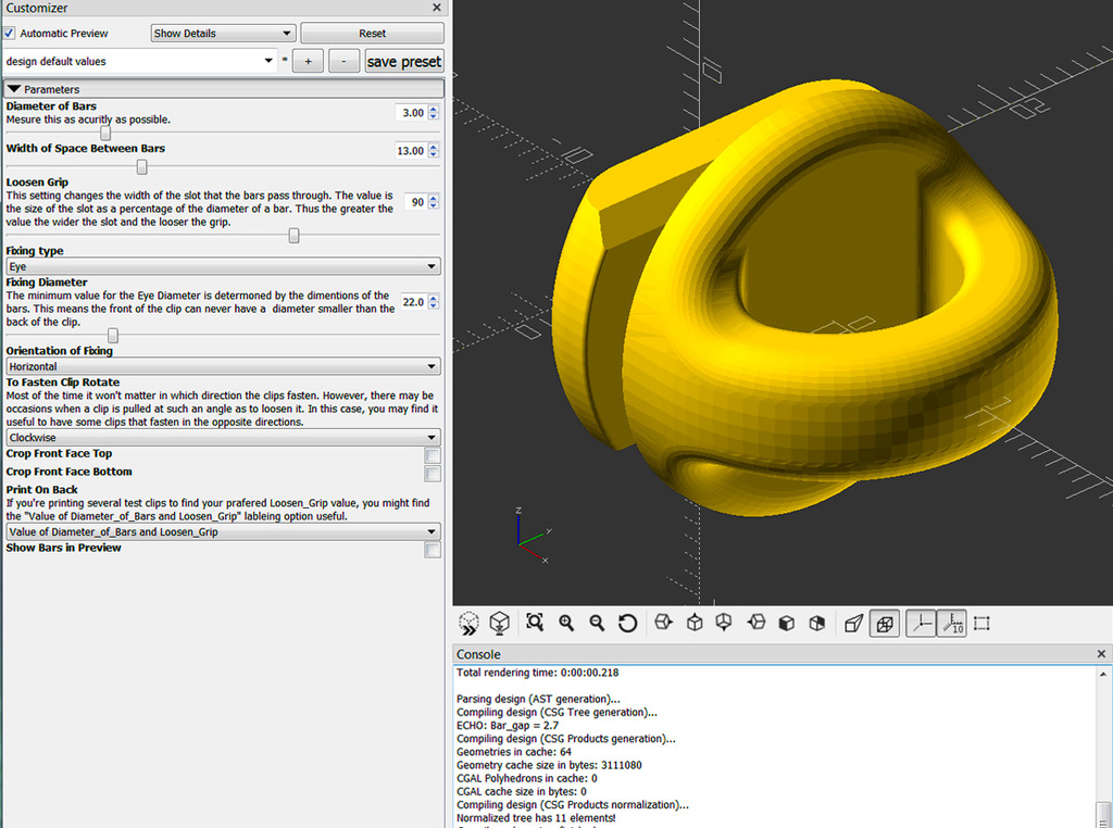 Customizable Cage Clip Fixing by SavageRodent | Download free STL model ...