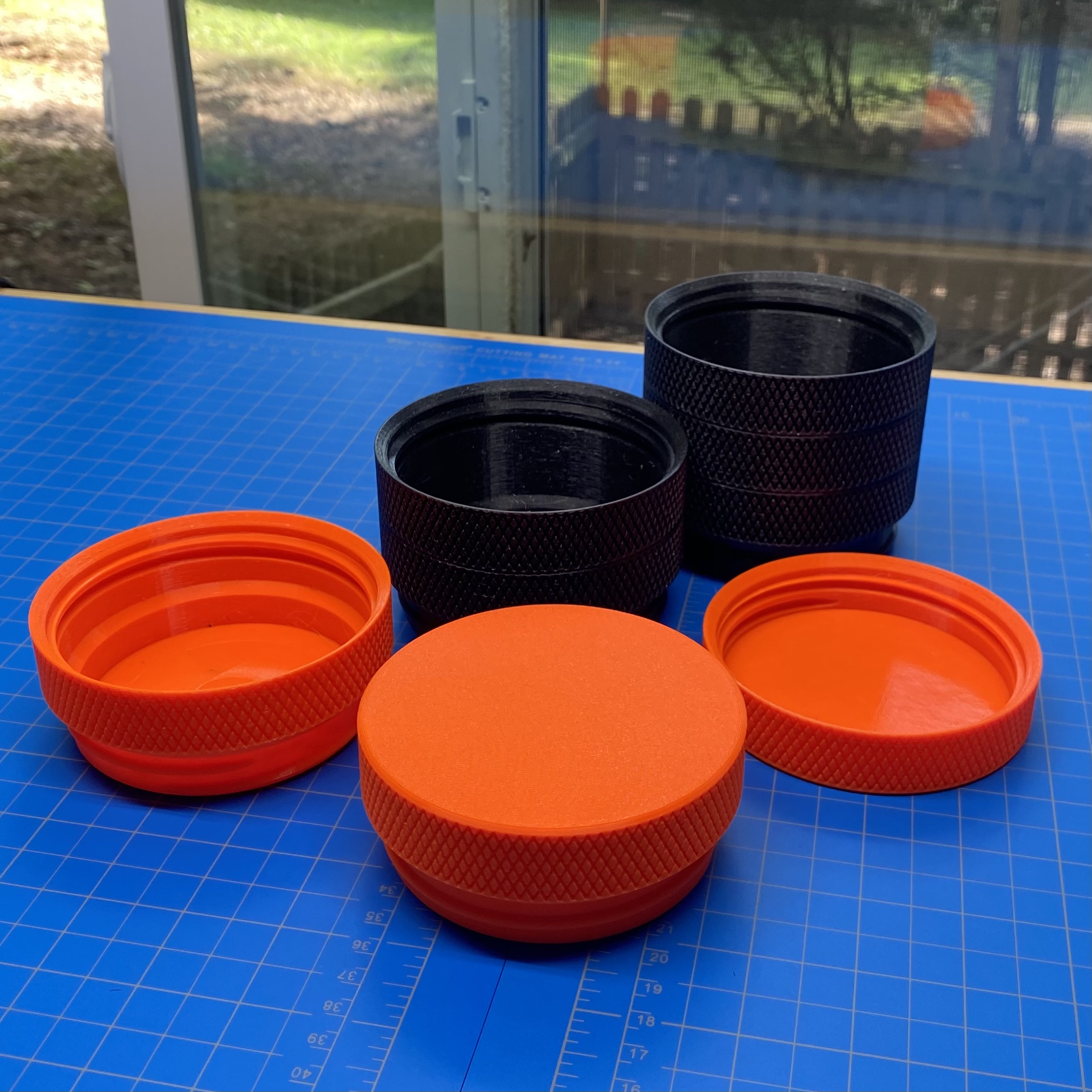 Knurled Container Modular Threaded Stackable by TinkrMakr | Download ...