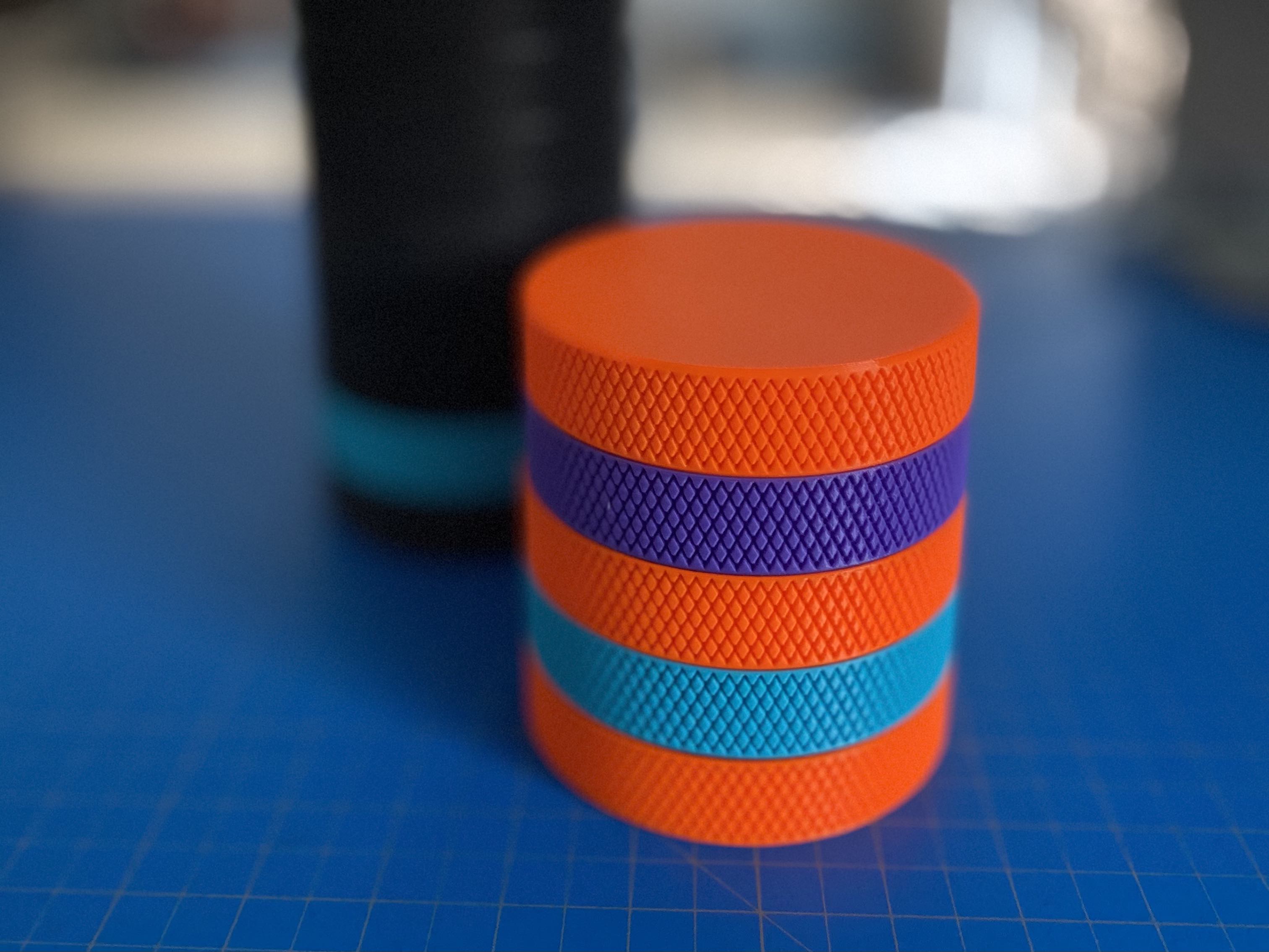 Knurled Container Modular Threaded Stackable by TinkrMakr | Download ...