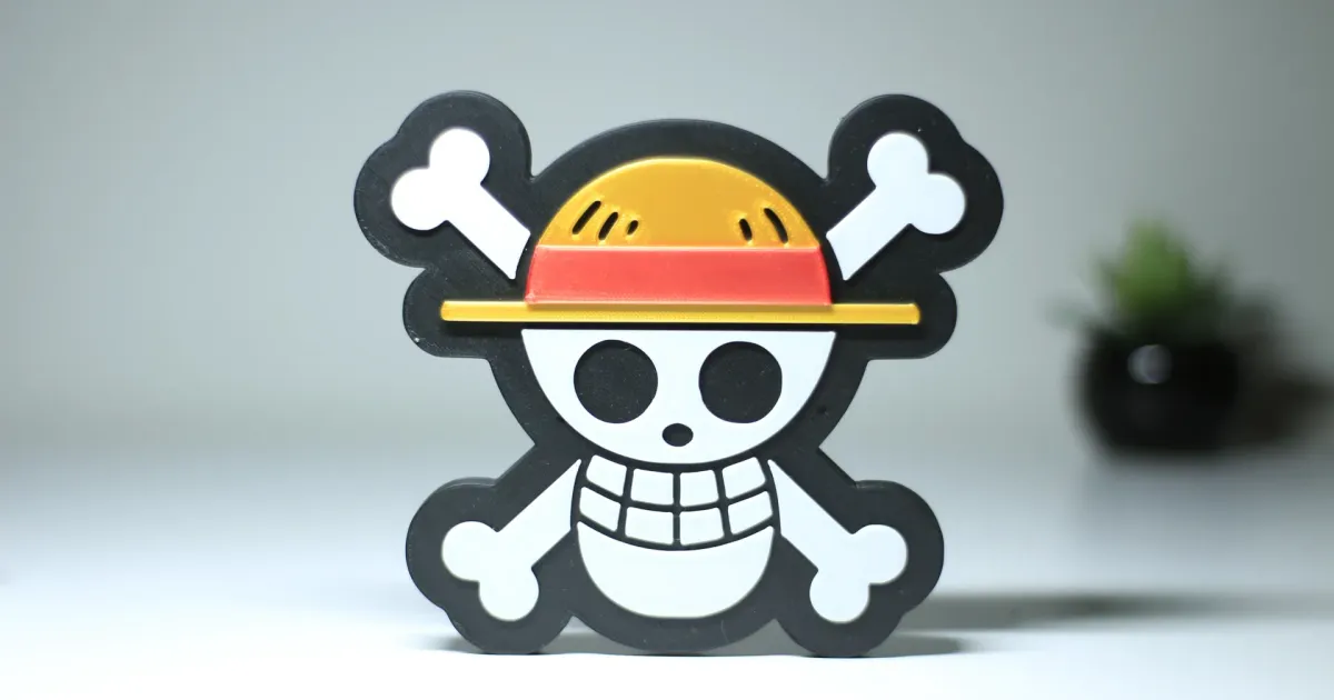 Straw Hat Pirates Logo Magnet- One Piece by jmweyh1 | Download free STL ...