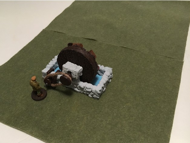 Miniature Waterwheel with Well by Melabam | Download free STL model ...