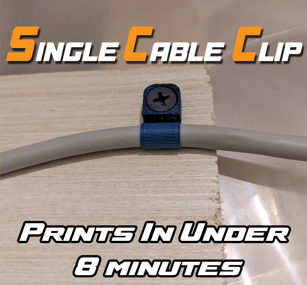 Single Cable Clip by CovertContours | Download free STL model ...