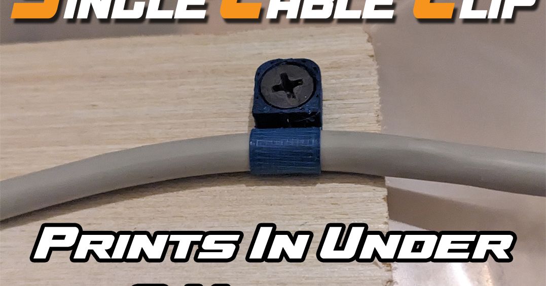 Single Cable Clip by CovertContours | Download free STL model ...