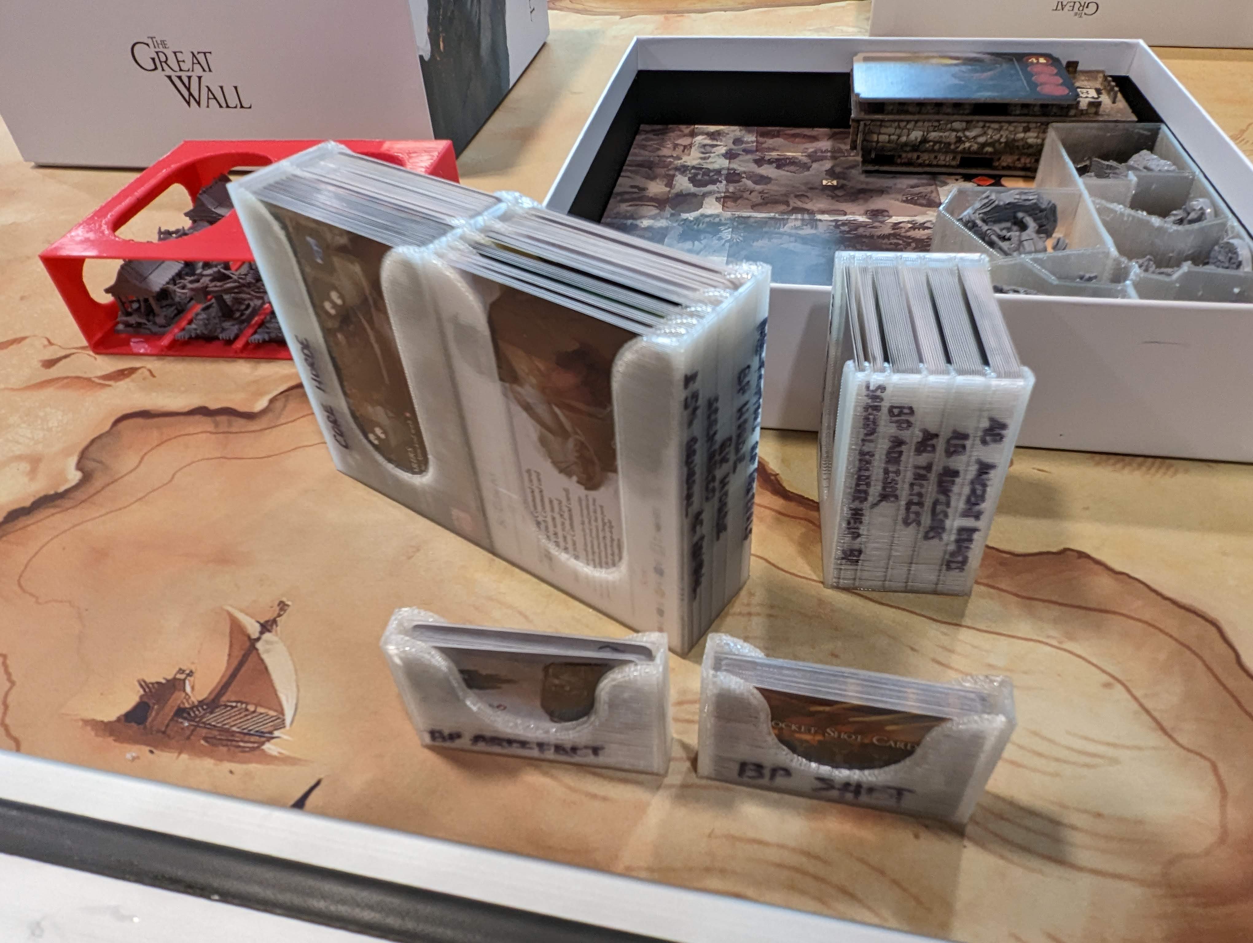 The Great Wall board game insert / organizer with sleeved cards ...