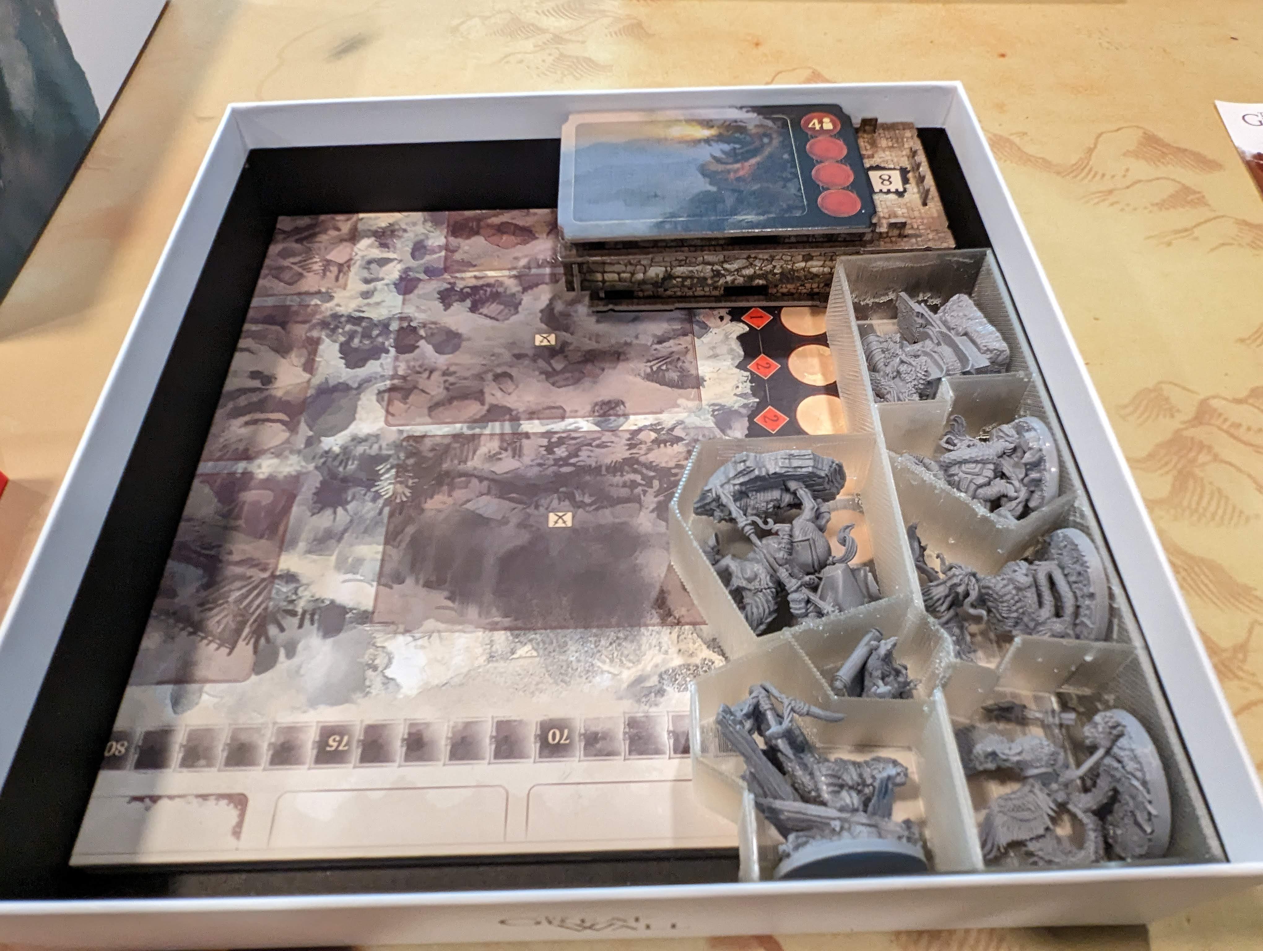 The Great Wall board game insert / organizer with sleeved cards ...
