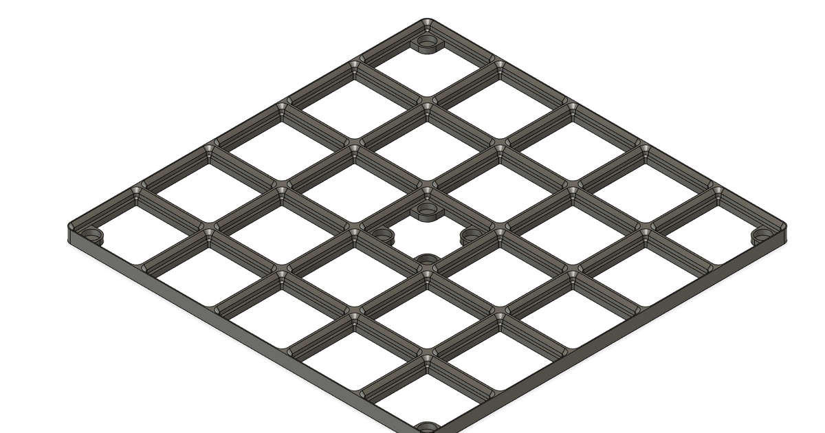 Gridfinity Base Plate 5x5 by 395 Makes | Download free STL model ...