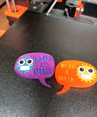 Wear a mask sign M016 by Toxværd | Download free STL model | Printables.com