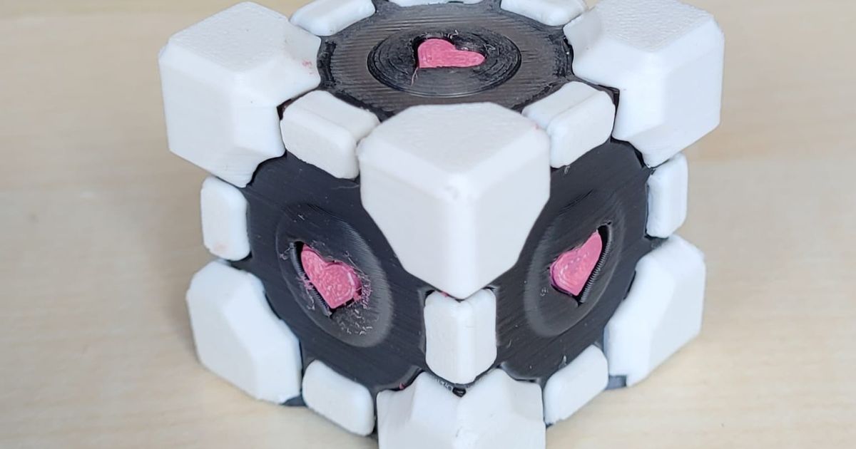 Companion Cube Multicolor: No MMU needed by Calvin | Download free STL ...