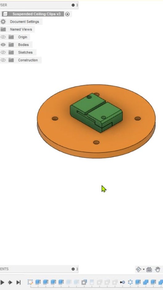 Suspended Ceiling Camera Mount by Ed Johnson | Download free STL model ...