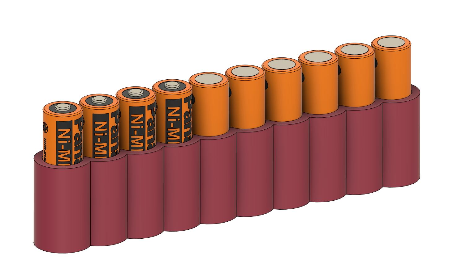 Simple AA Battery Organizing Rack by BubsBuilds | Download free STL ...