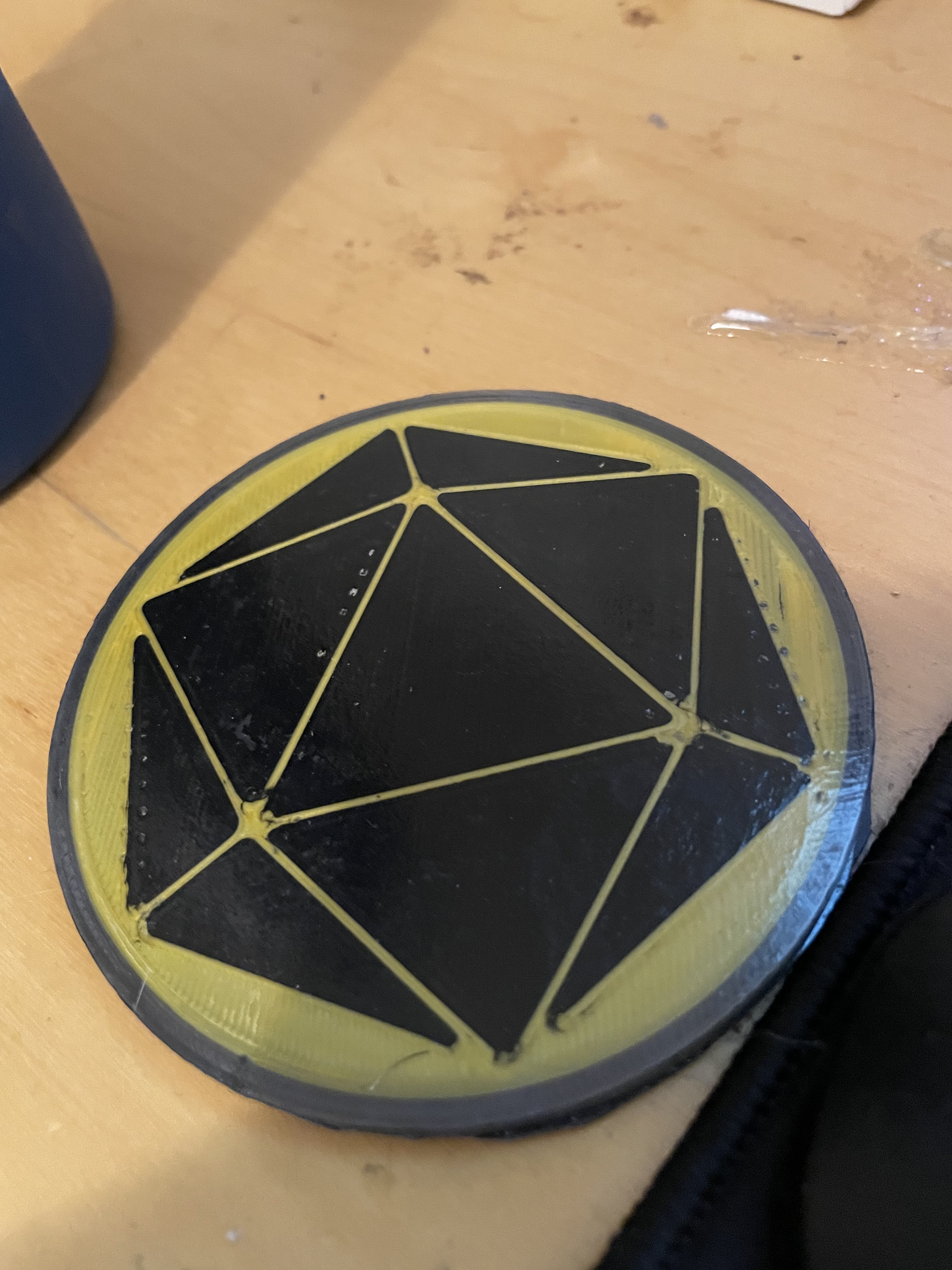 3 Color D20 Coaster by GoldenVolty | Download free STL model ...