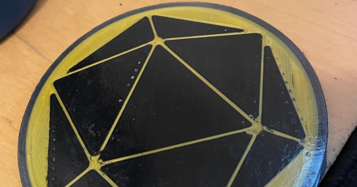 3 Color D20 Coaster by GoldenVolty | Download free STL model ...