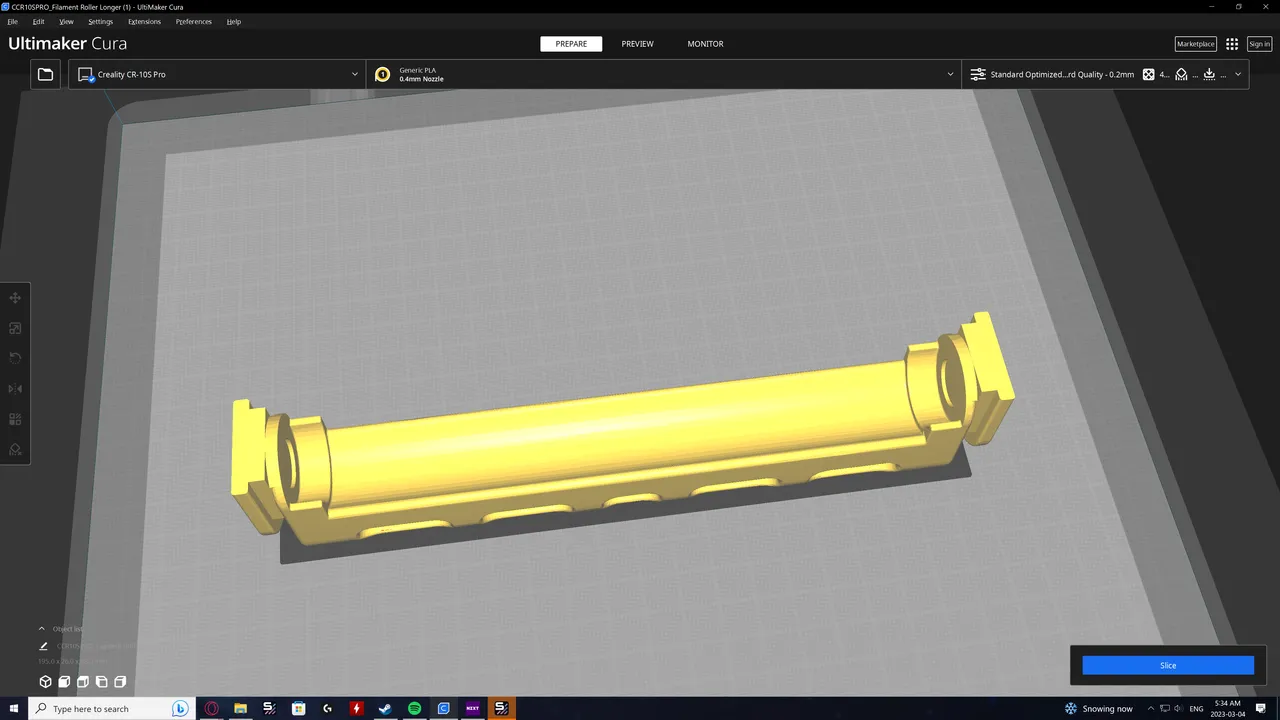 Wider Filament Roller Base by MattB | Download free STL model ...