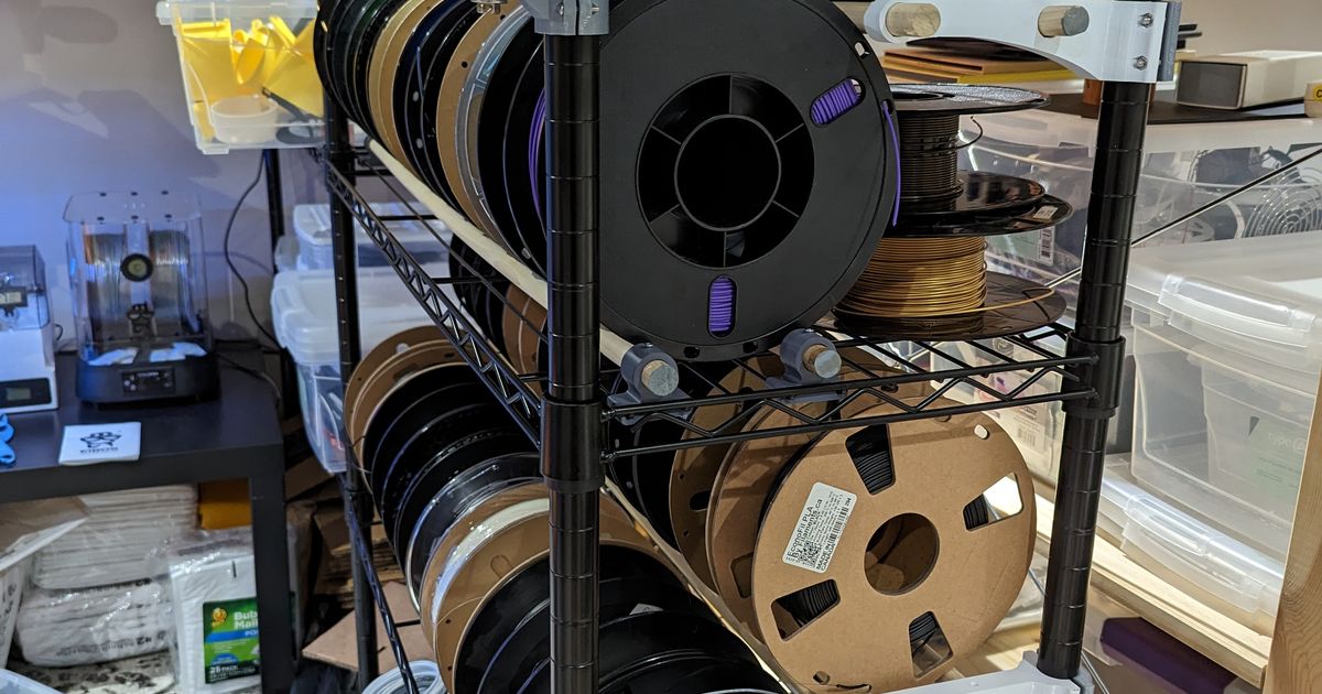 Wire Shelf Filament Rack by partiallyfrozen | Download free STL model ...