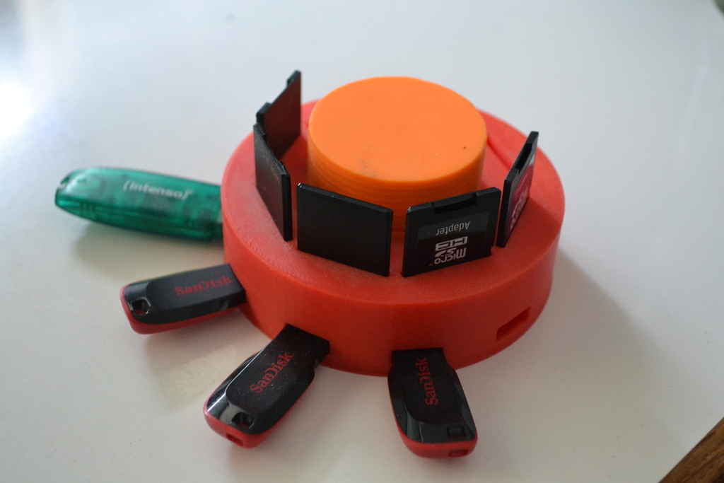 Micro SD Card + SD Card + USB flash drive organizer by lukmert ...