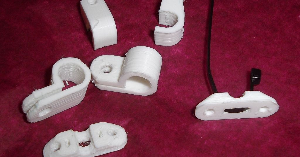 Parametric Cable or Pipe Clip by DoomMeister | Download free STL model ...