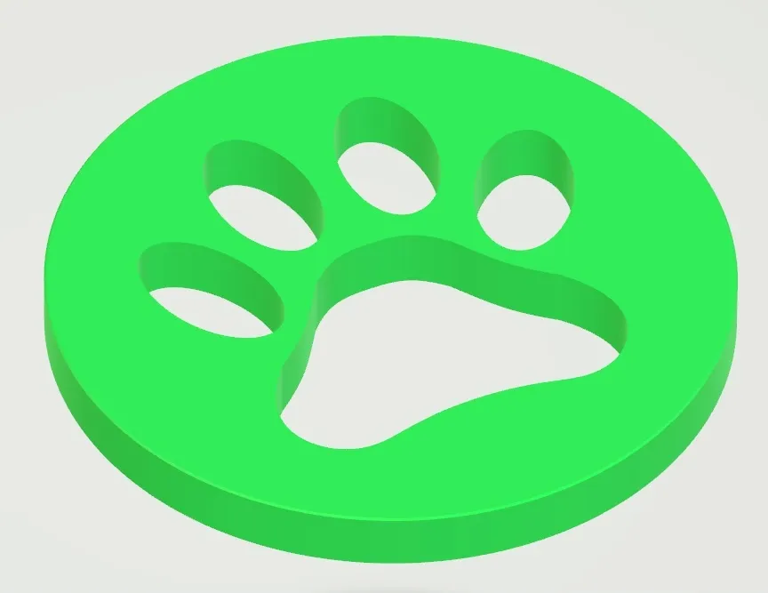 Euro dog's paw coin by Frank Liebau | Download free STL model ...