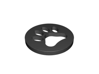 Euro dog's paw coin by Frank Liebau | Download free STL model ...