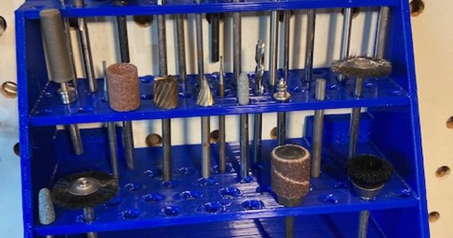 Pegboard Dremel / Rotary tool bit holder by middleagedspread | Download ...