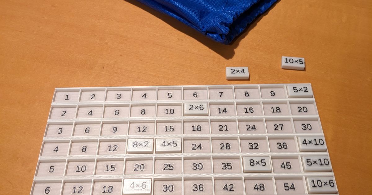 Multiplication table game by JanK | Download free STL model ...