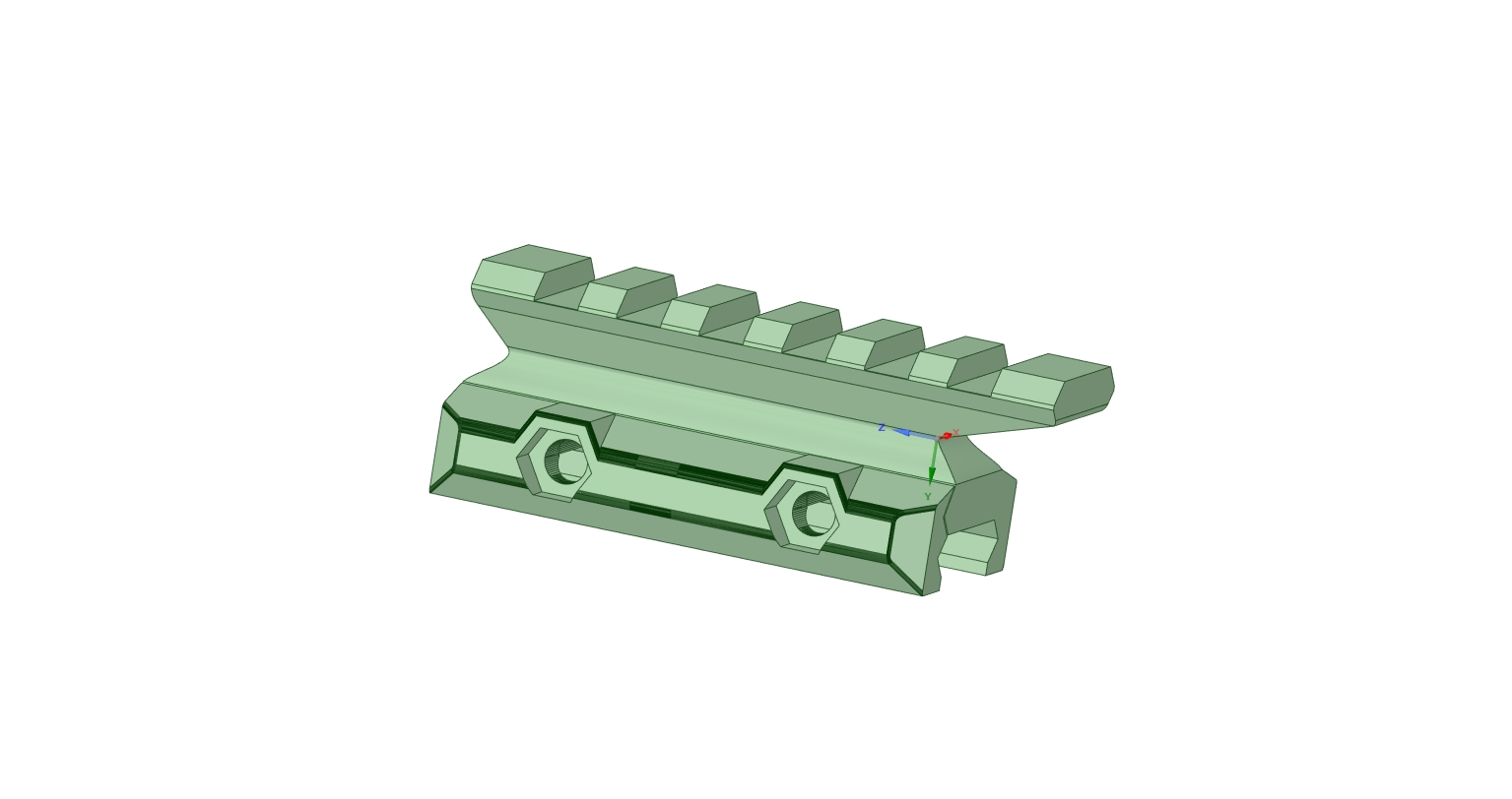 Picatinny riser 6 slot by Camikatze | Download free STL model ...