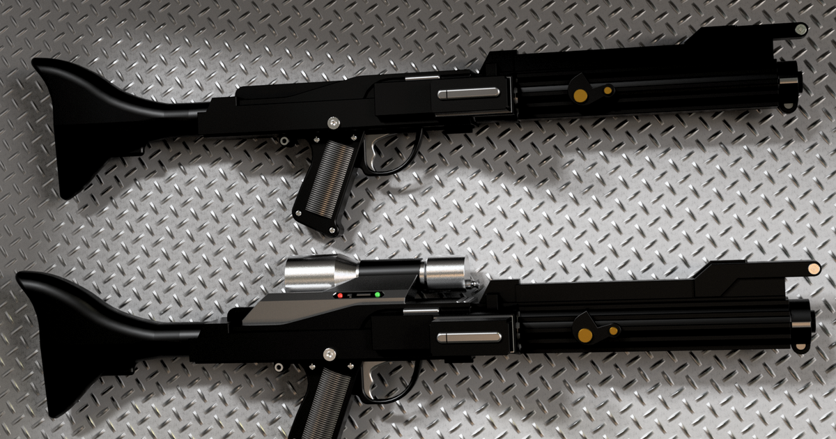 DC15-EX hybrid rifle with fixed stock for 1:12 , 1:6 and 1:1 figures ...