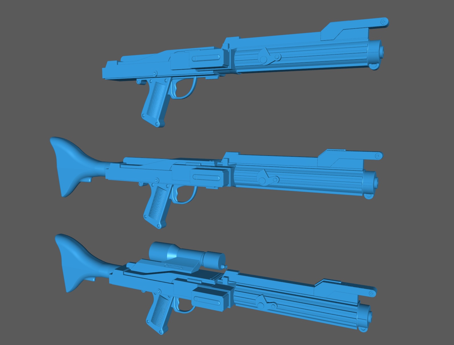 DC15-EX hybrid rifle with fixed stock for 1:12 , 1:6 and 1:1 figures ...