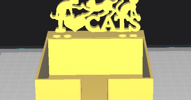 CAT THEME NOTE & PENCIL HOLDER by Snycn21 | Download free STL model ...